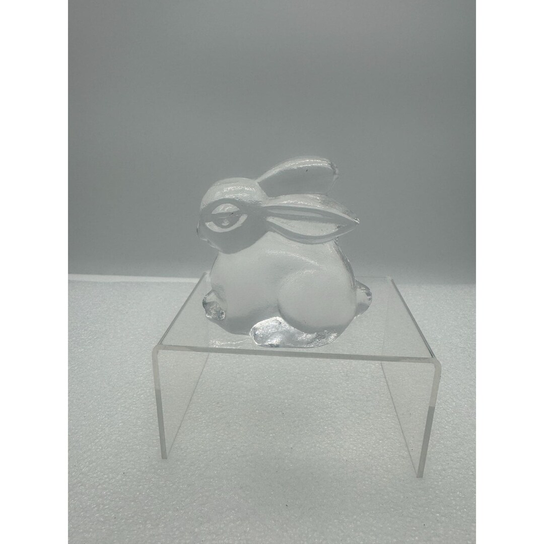 Clear Glass Bunny Rabbit Figurine Paperweight - Etsy
