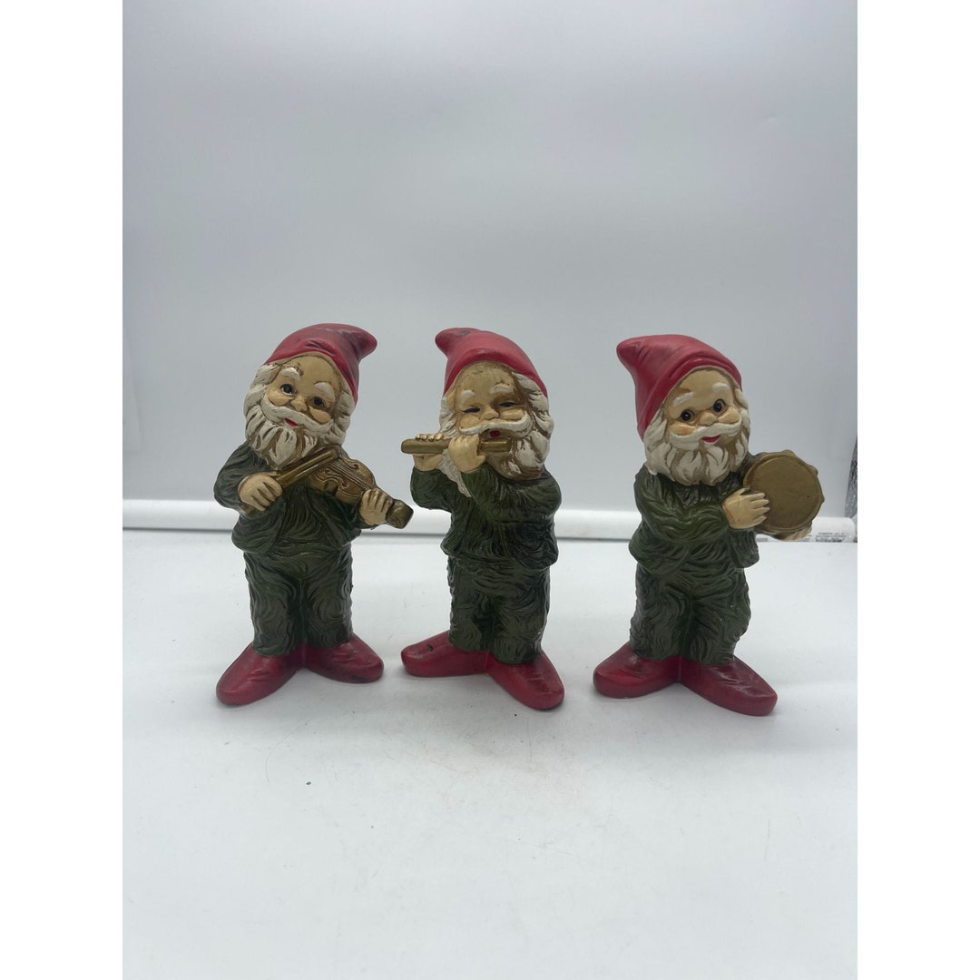 Trio of Christmas Gnomes Elves Playing Musical Instruments - Etsy