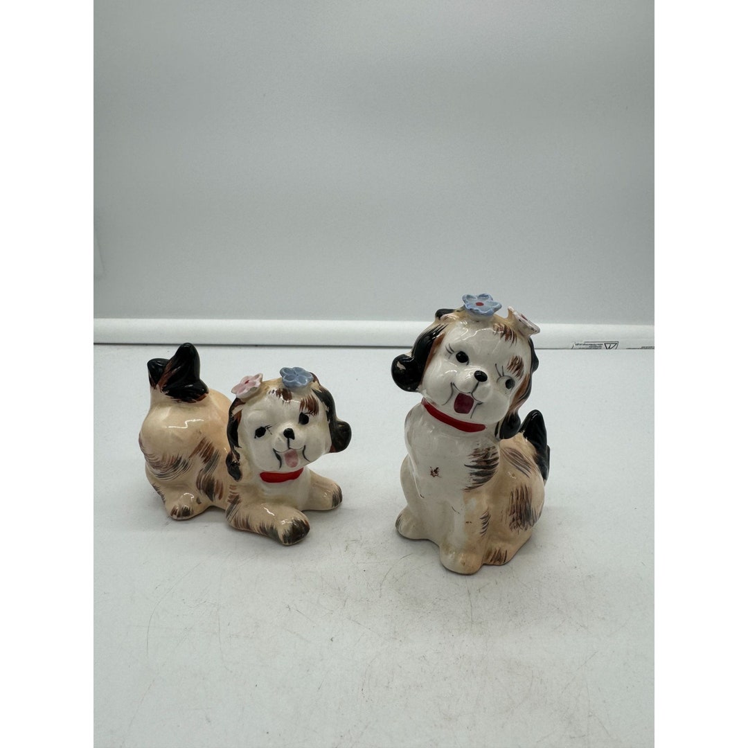 Vintage Nippon Yoko Boeki Pair of Porcelain Dog Figurines Japan - Etsy
