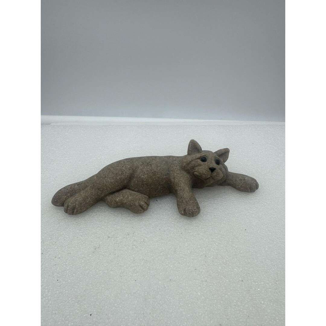 Vintage Quarry Critters Chelsea the Cat Laying Down - Etsy