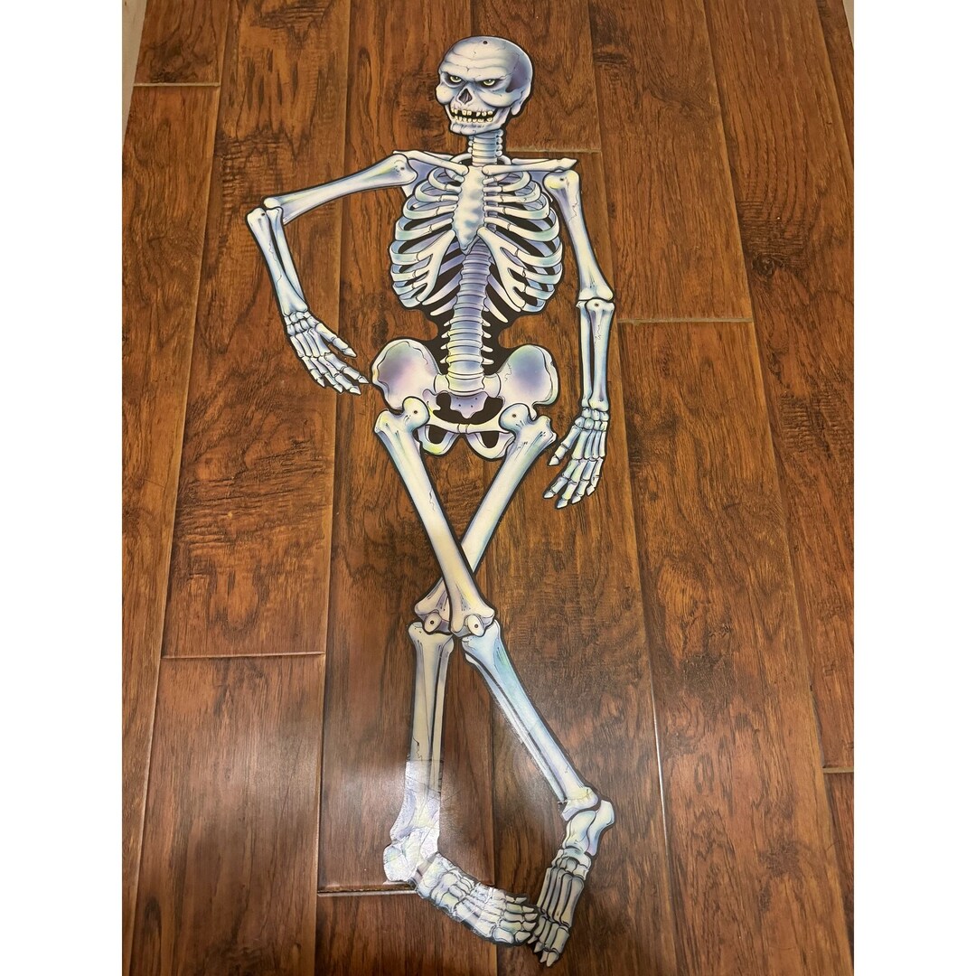 Vintage Beistle Life Size Cardboard Jointed Skeleton Halloween Decor - Etsy