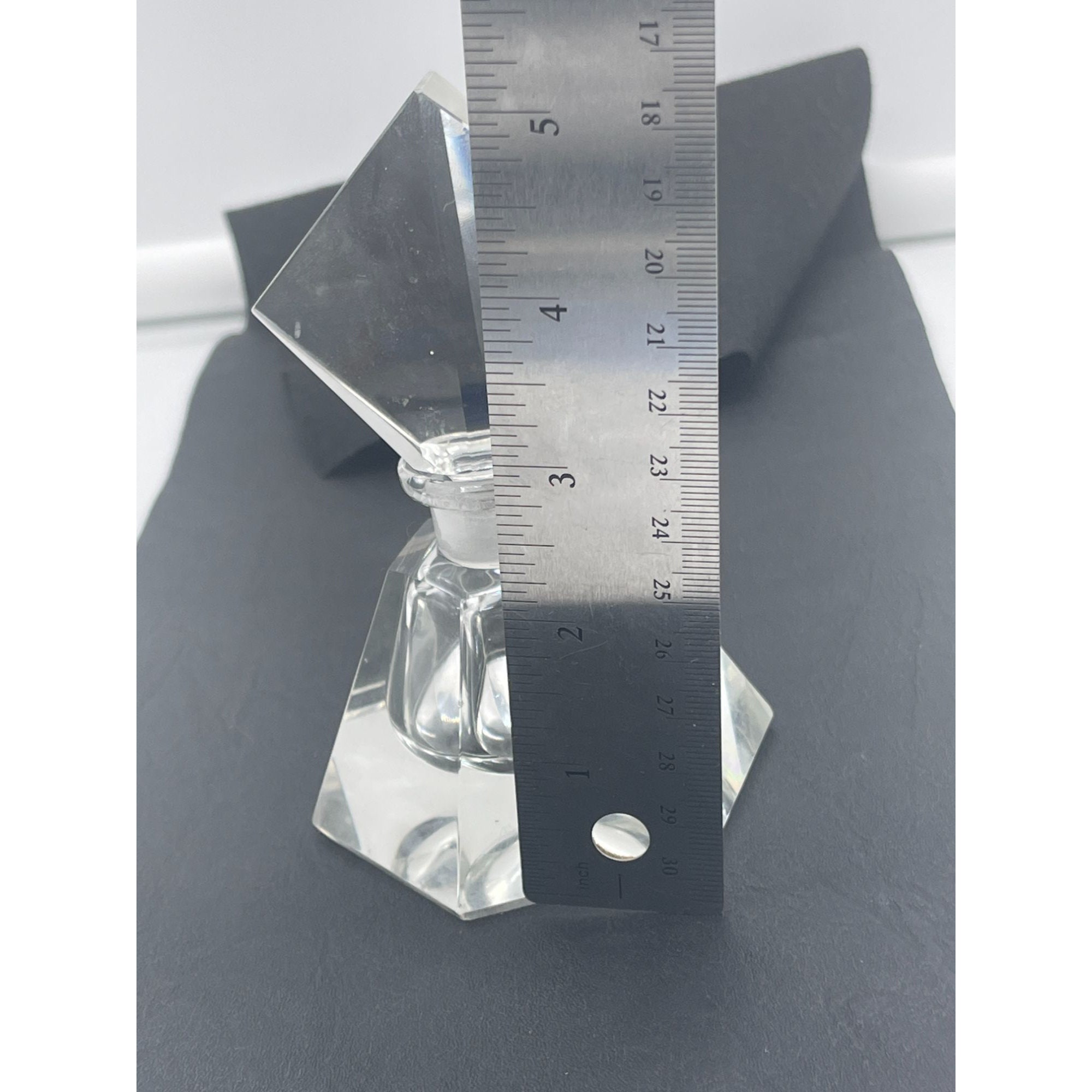 Vintage Clear Cut Lead Crystal Glass Perfume Bottle With Stopper - Etsy