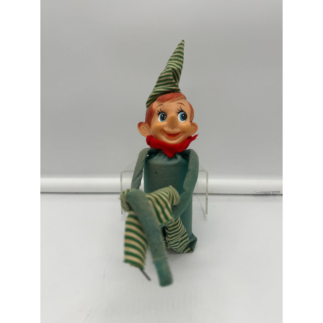 Vintage Knee Hugger Elf With Chime Bell Christmas Decor-as IS - Etsy