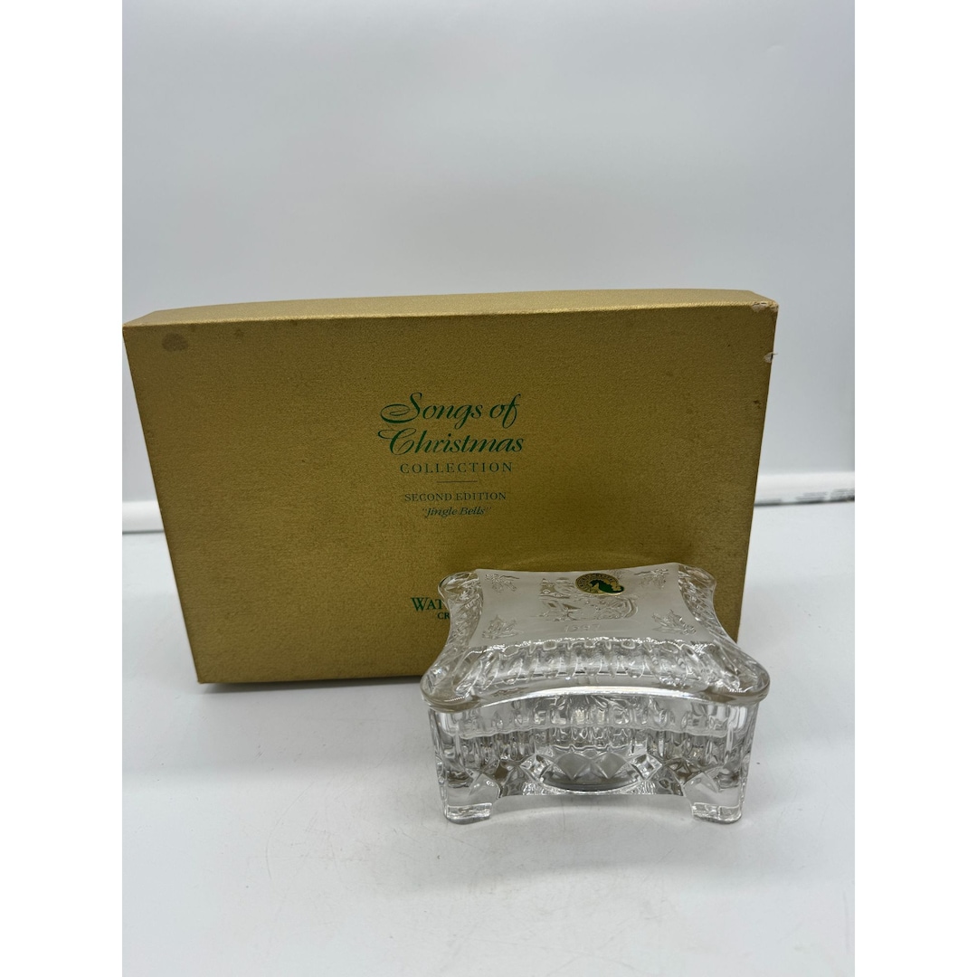 Vintage Waterford Crystal Songs of Christmas Musical Trinket Box Plays ...