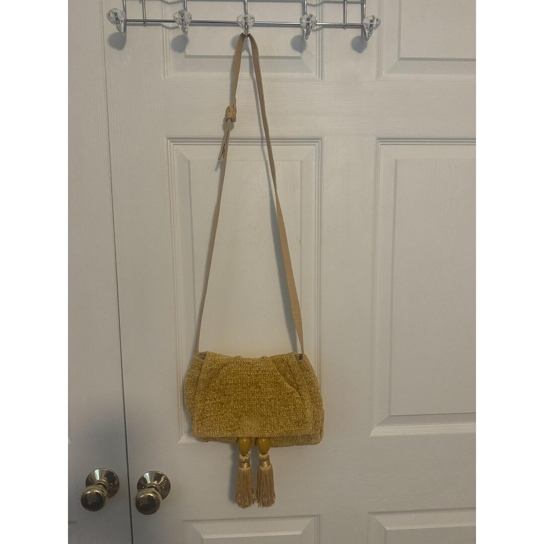 Vintage Sharif Gold Chenille Handbag Purse With Tassels - Etsy