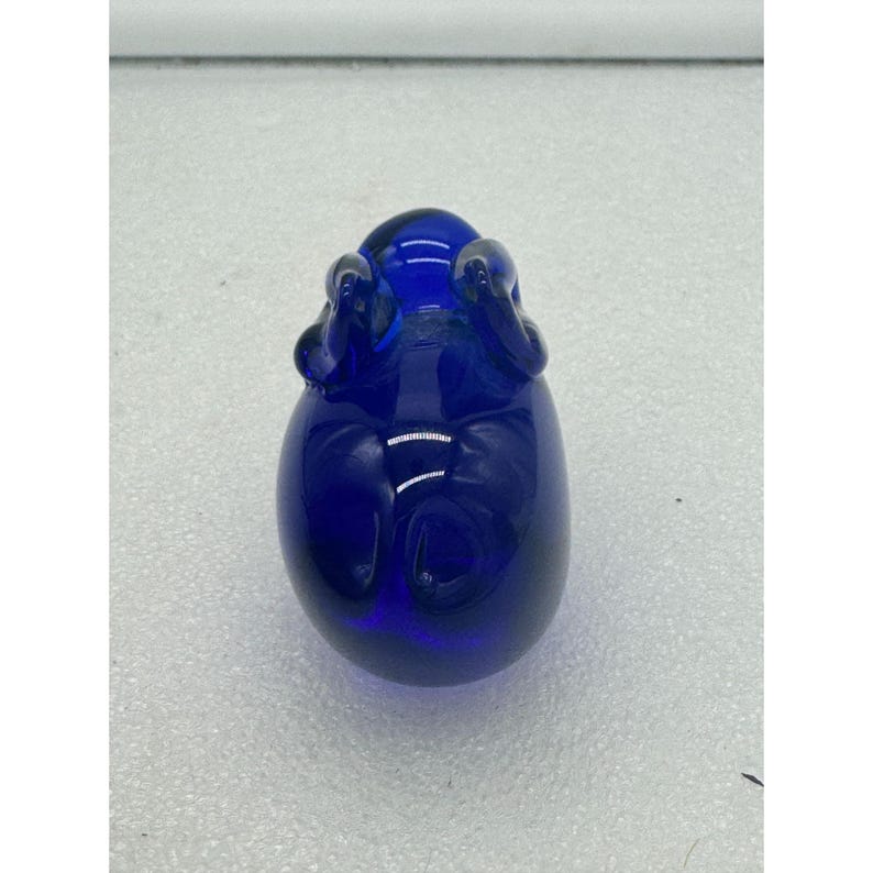 Vintage Cobalt Blue Glass Bunny Rabbit Figurine - Etsy