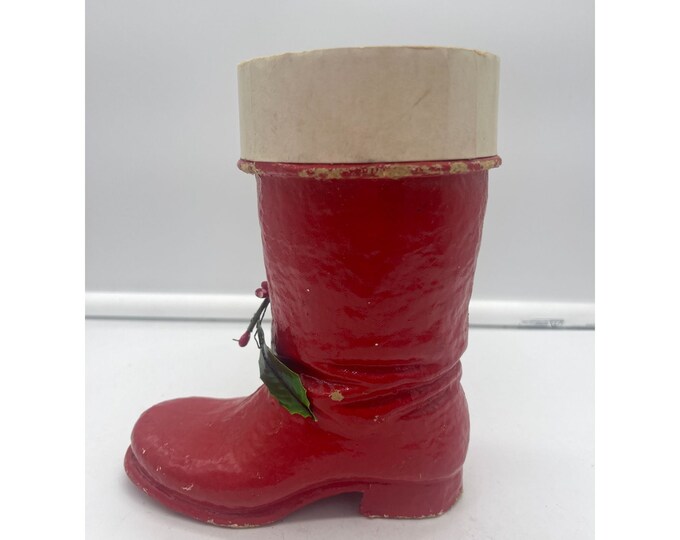 Vintage 1960's - 70's Papier Mache Santa's X-large Red and White ...