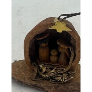Vintage Nativity Scene Diorama Inside Nutshell Christmas Ornament - Etsy
