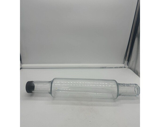 Antique Clear Glass Rolling Pin With Metal Screw on Cap - Etsy