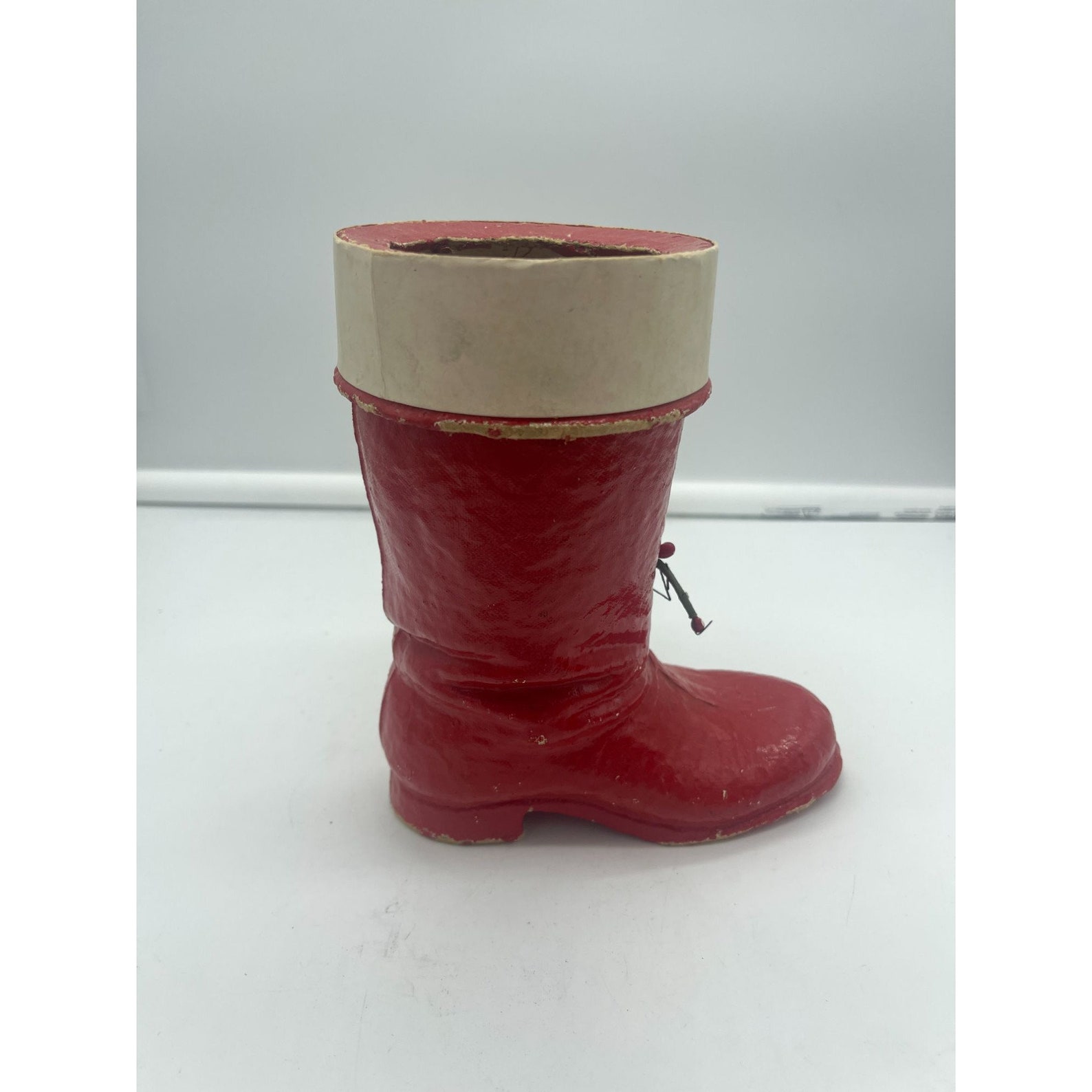 Vintage Paper Mache Red Santa Claus Boot Christmas Decor - Etsy