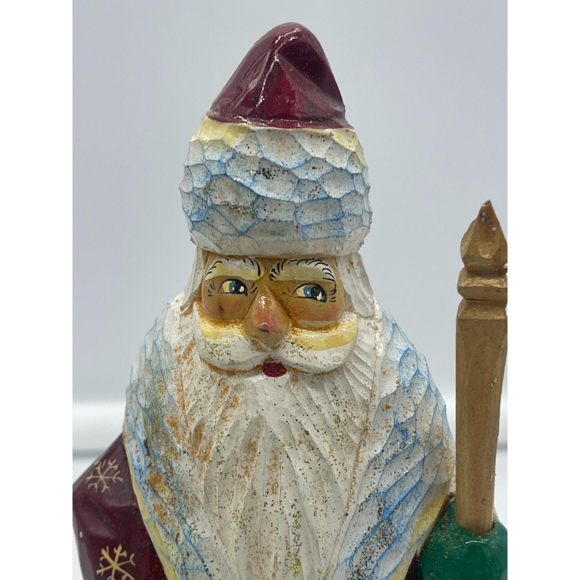 Russian Carved Wood Santa Father Frost Ded Moroz 9 Inch - Etsy