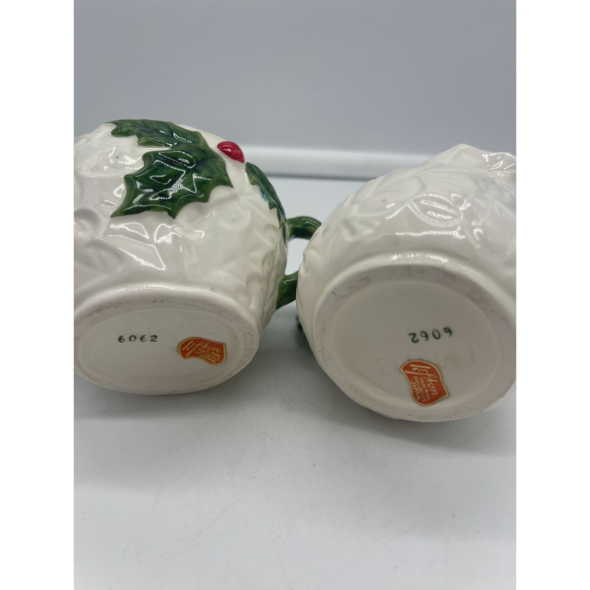 Lefton White Holly and Berry Sugar and Creamer Holiday Christmas Set - Etsy