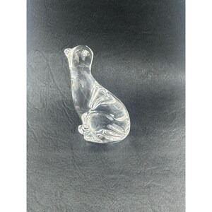 Vintage Waterford Crystal Cat Figurine Sitting Position - Etsy