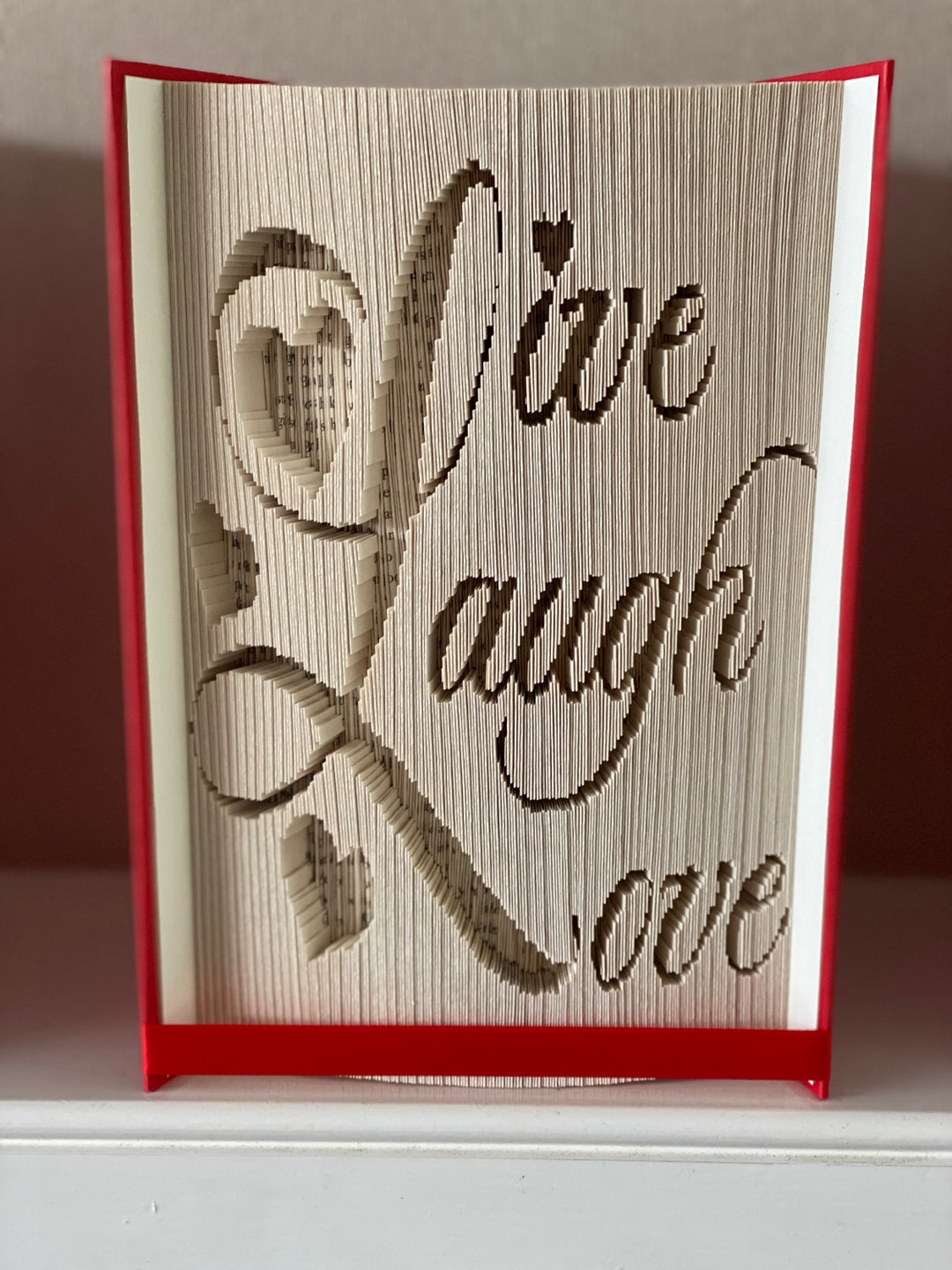 Live Laugh Love Book Folding Pattern - Etsy