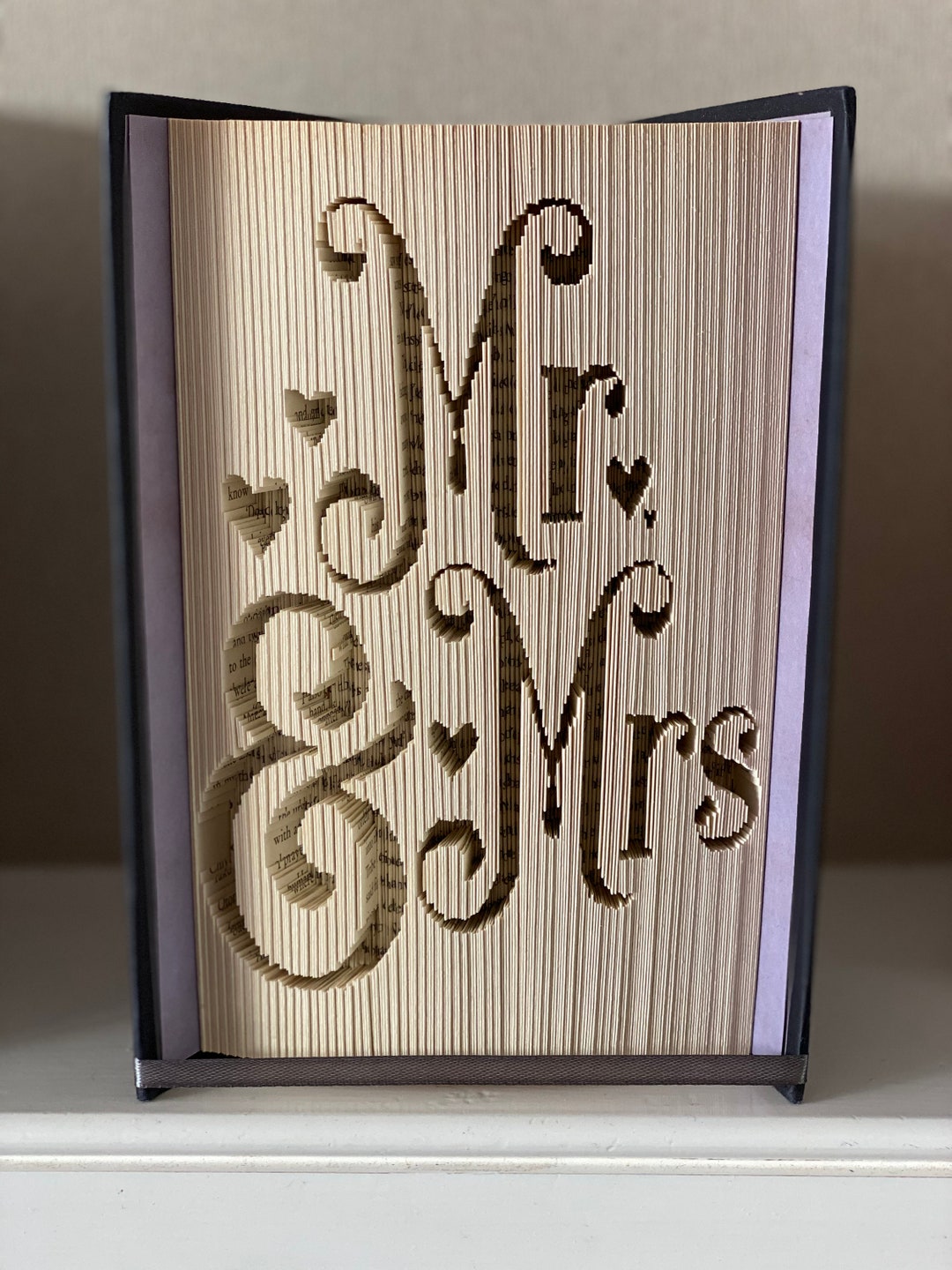 Mr and Mrs Book Folding Pattern - Etsy