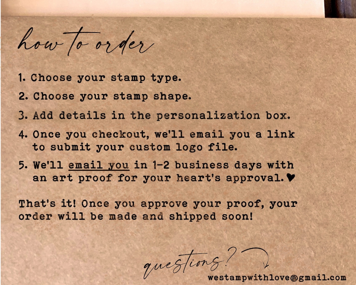 Custom Logo Stamp Personalized Stamp Business Stamp Self - Etsy