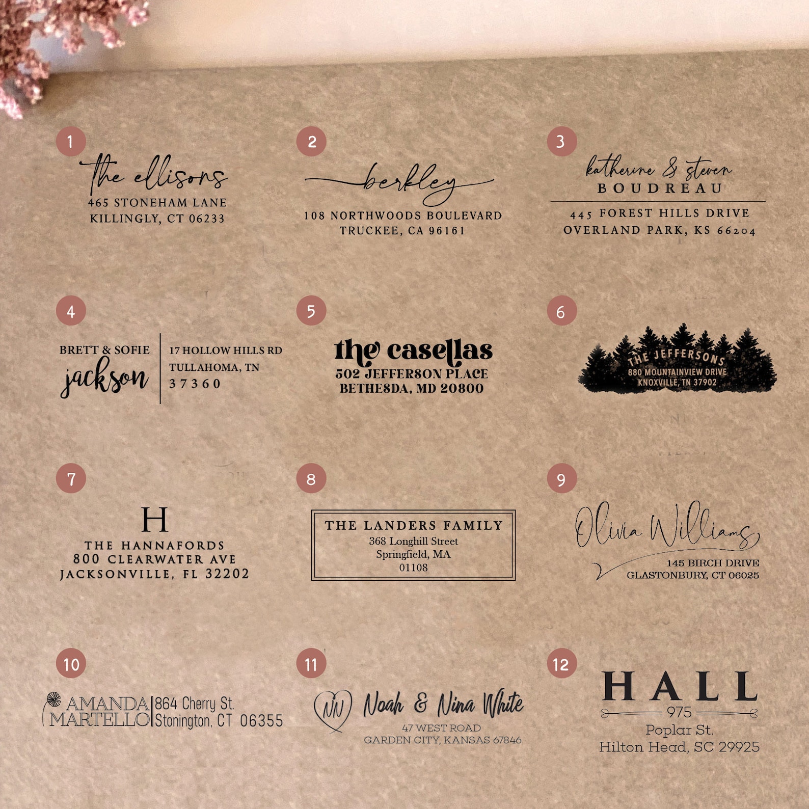 Self-inking Stamp, Custom Address Stamp, Personalized Return Address ...