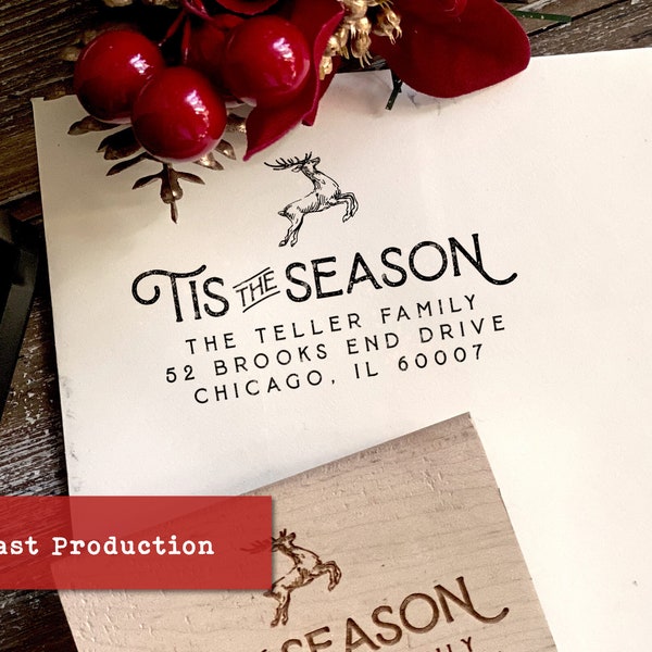 Reindeer Stamp - Etsy