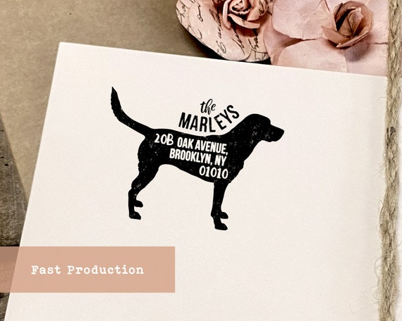 Dog Address Stamp Custom Dog Return Address Stamp Labrador - Etsy