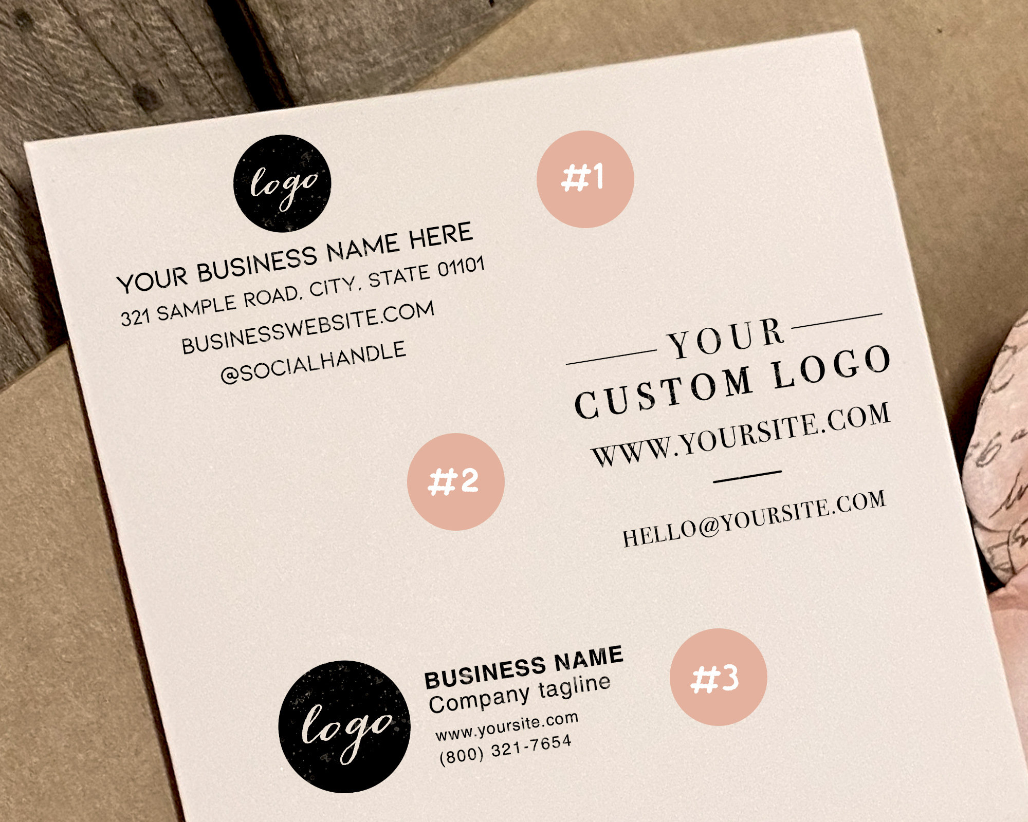 2x3 Custom Business Card Stamp Small Business Logo - Etsy