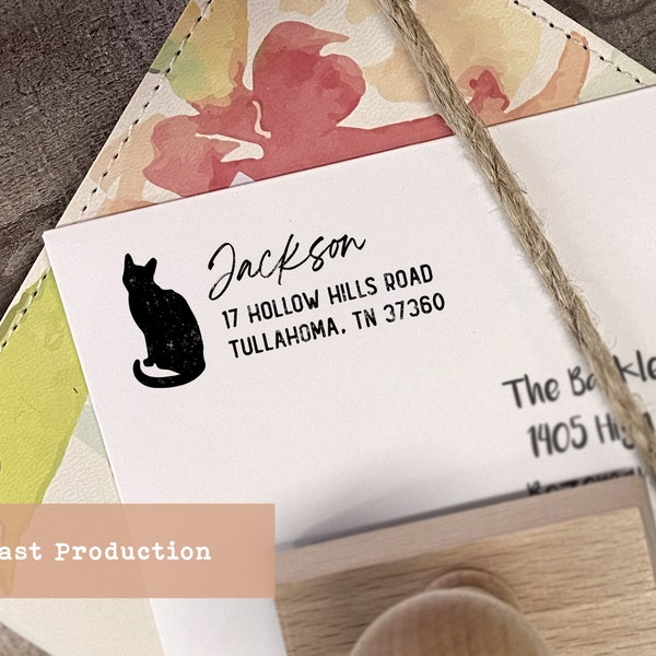 Cat Rubber Stamp - Etsy