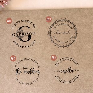 Return Address Stamp, Self-ink, Custom Logo Stamp, Personalized Wedding ...