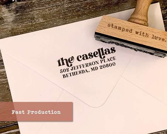 Trendy Return Address Stamp Personalized Stamp for Mail or - Etsy India