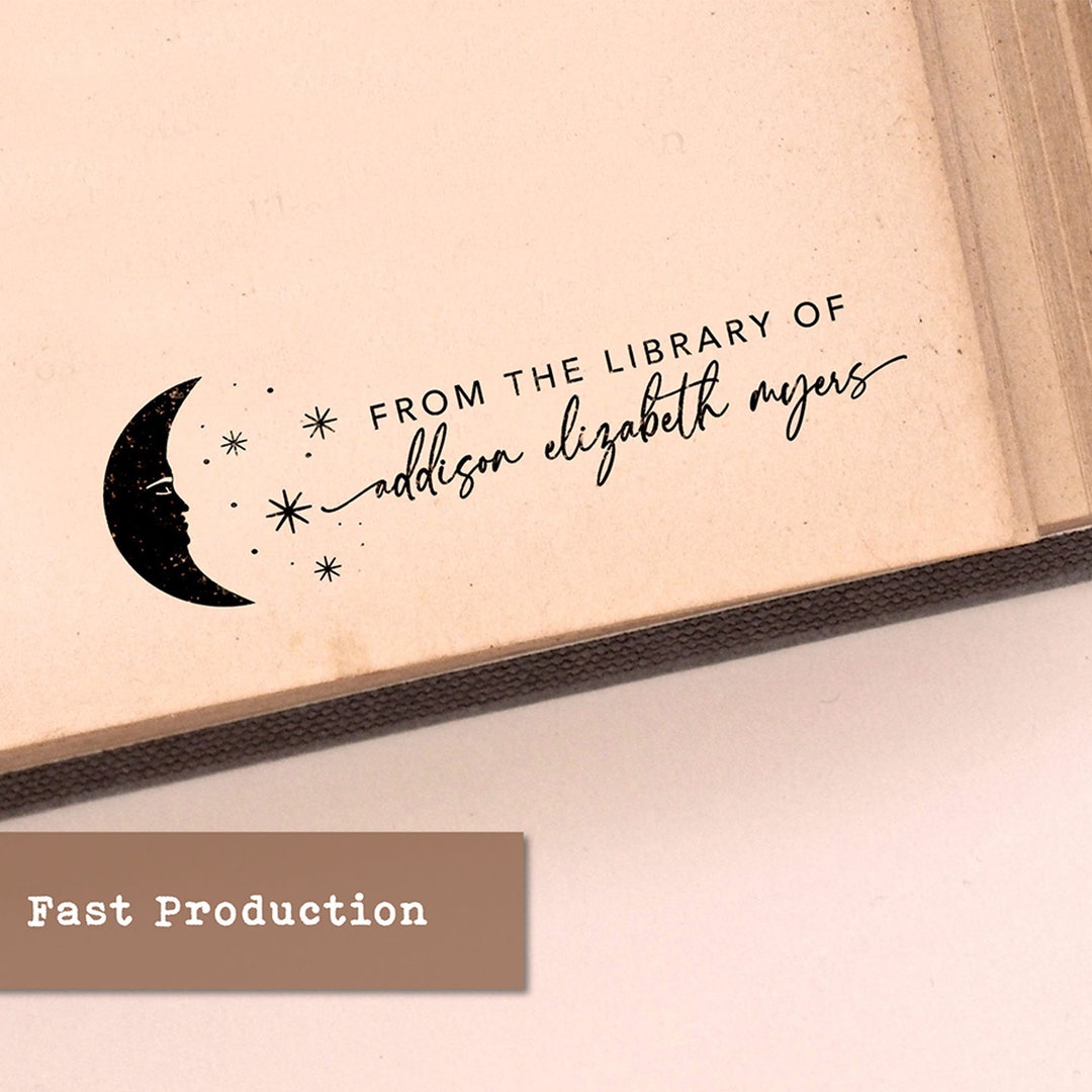 Personalized Library Stamp, Custom Book Belongs To, Gift for Book ...