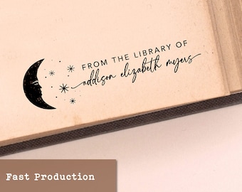 Moon Personalized Book Stamp From the Library of Ex Libris This Book ...
