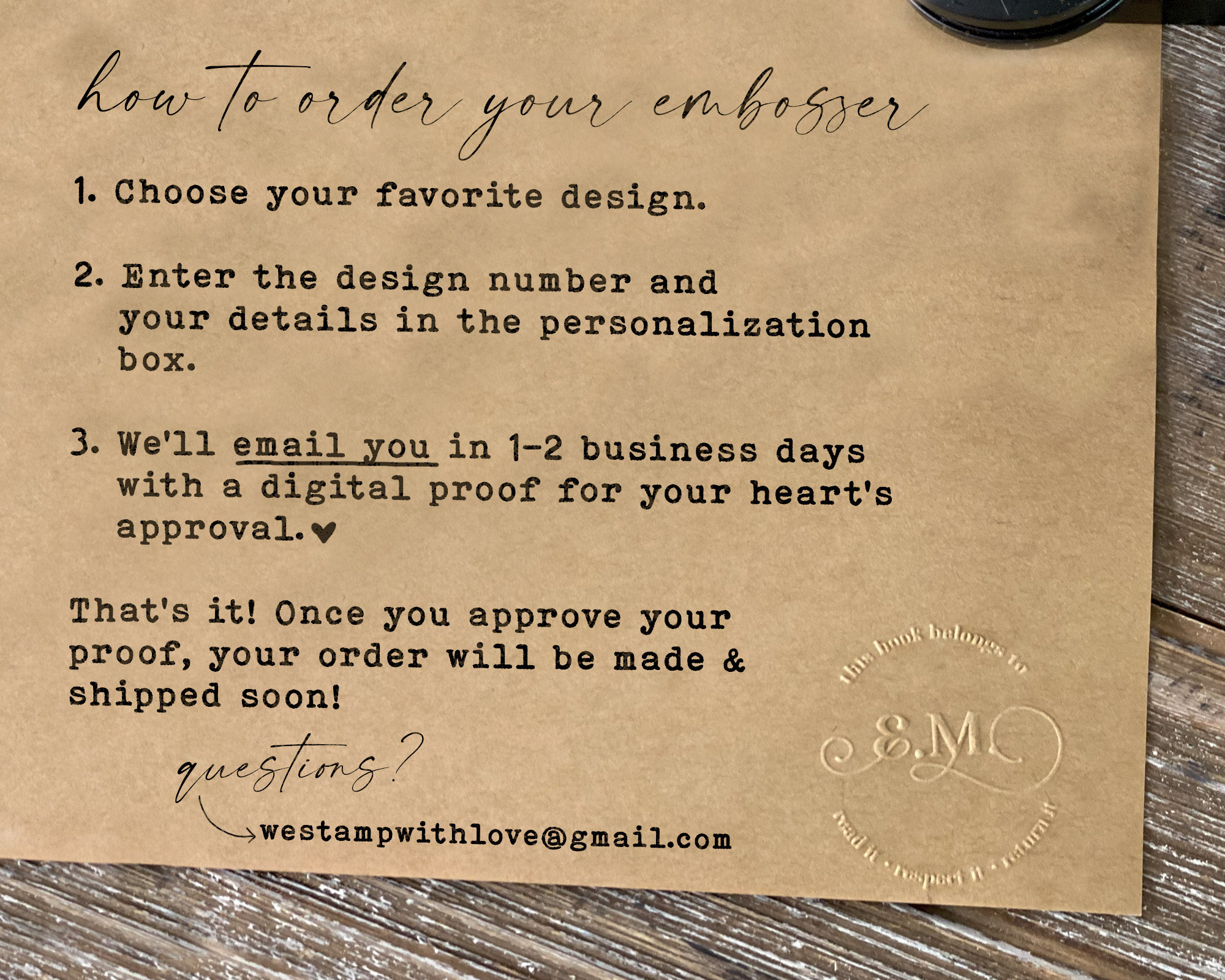 Custom Logo Embosser Stamp for Business Branding | Company Stationery ...