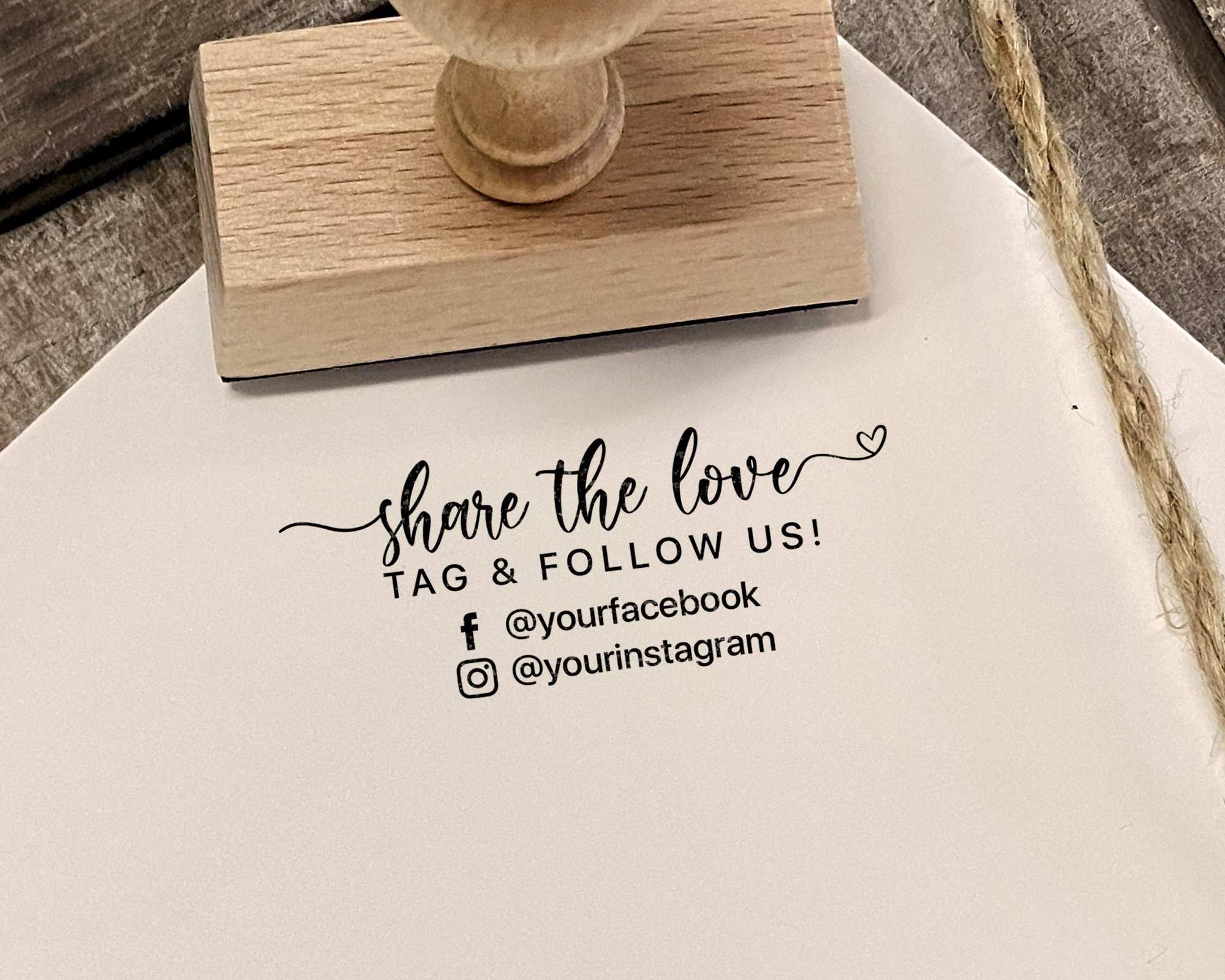 Social Media Stamp Instagram Stamp Custom Social Packaging | Etsy