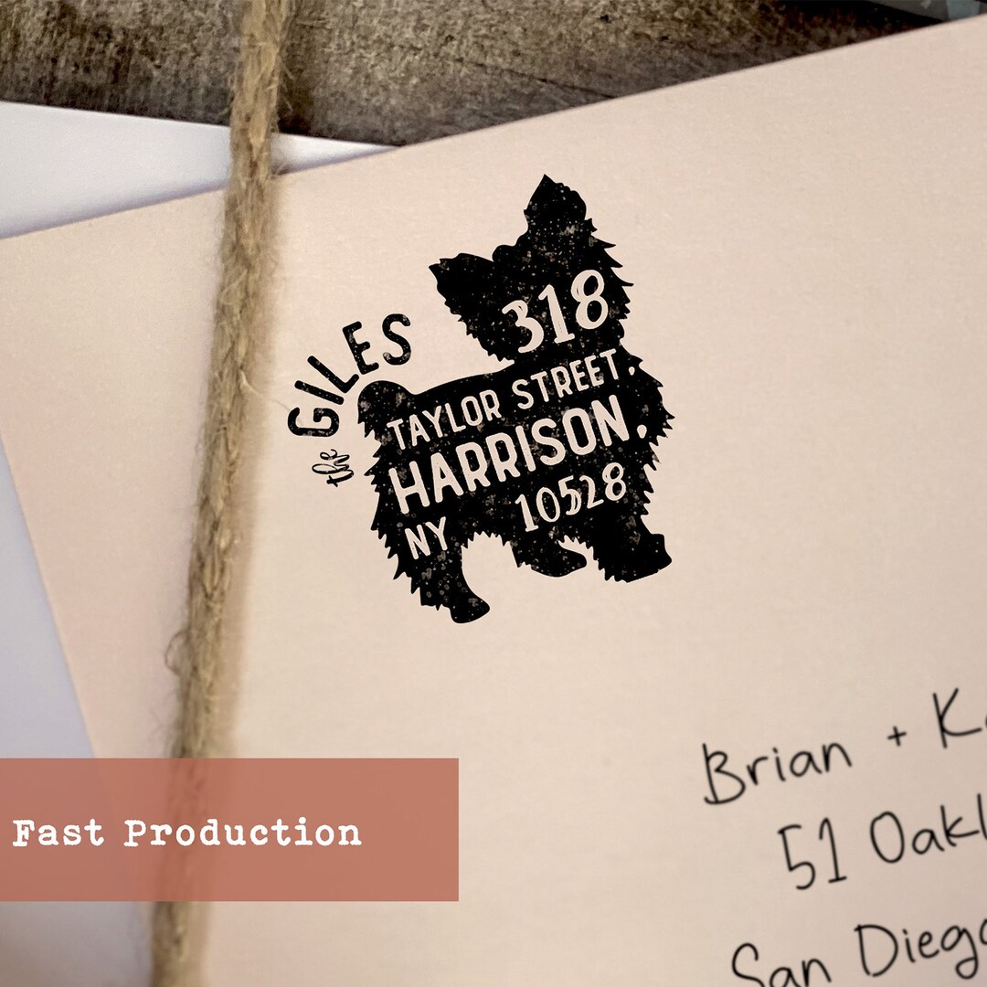 Custom Dog Breed Stamp, Self Inking or Wood Return Address - Etsy