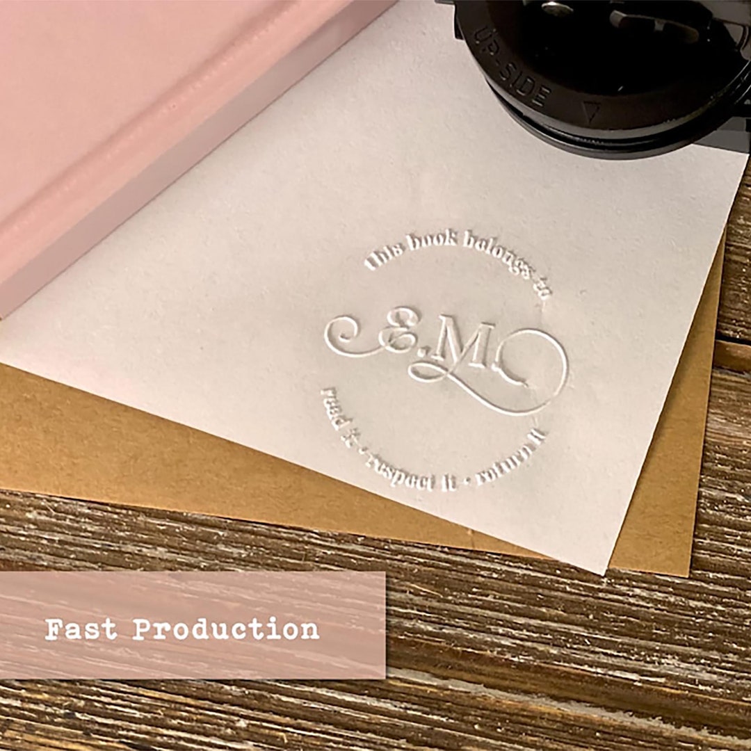 Personalized Book Embosser, Custom Library Bookplate - Etsy