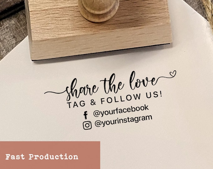 Branding Instagram Stamp - Custom Instagram Handle Stamp for Business ...