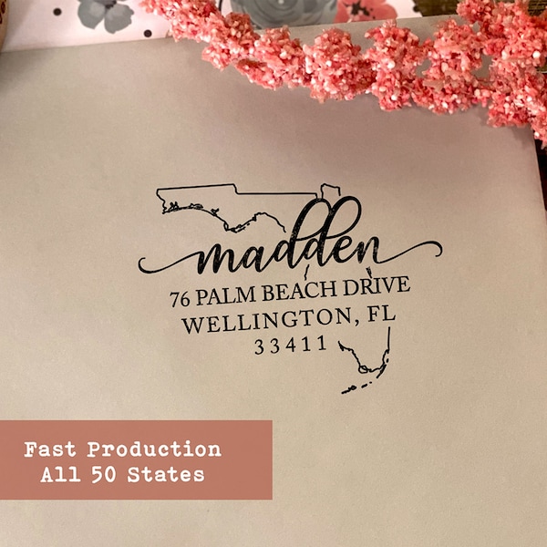 Western Address Stamp - Etsy