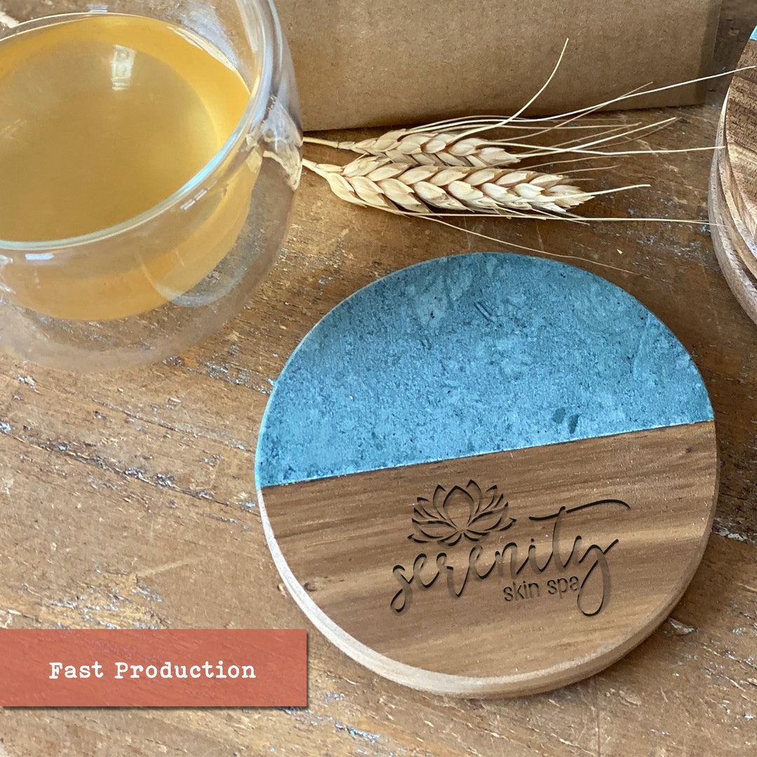 Custom Business Engraved Coaster | Personalized Name Coasters ...