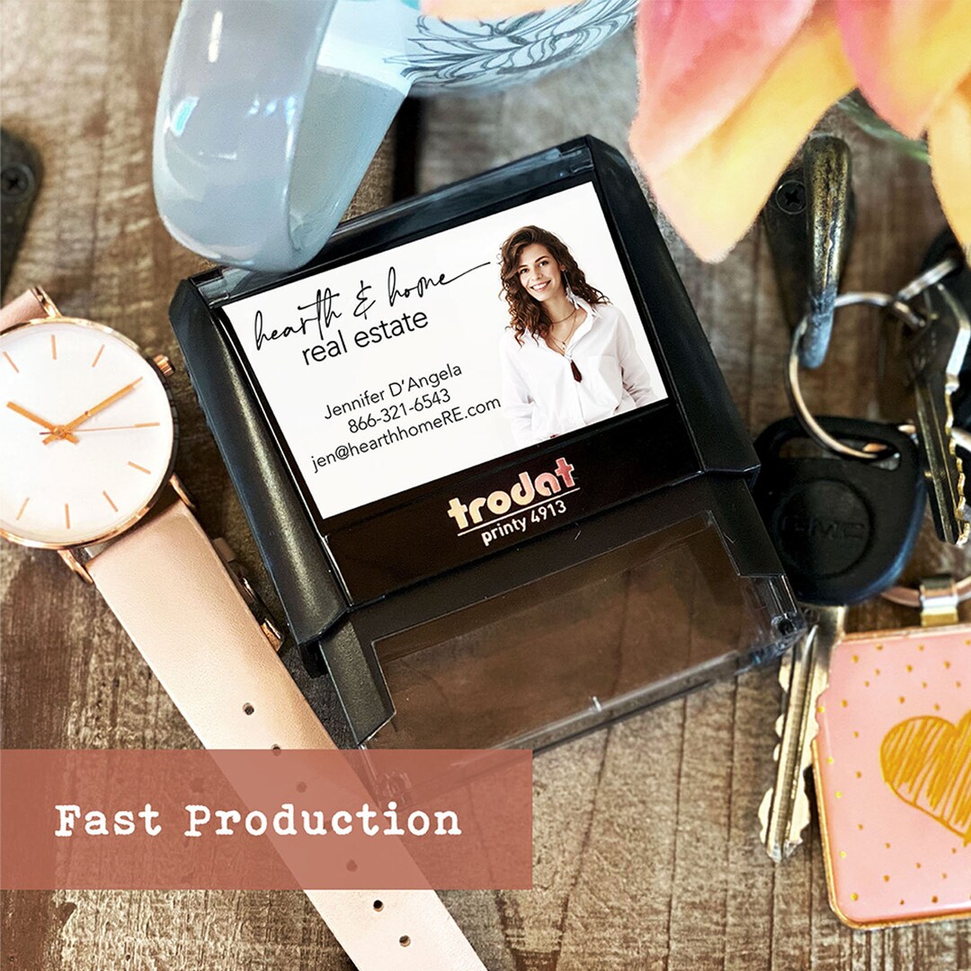 Custom Real Estate Return Address Stamp, Realtor Housewarming Gift - Etsy