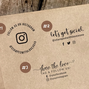 Social Media Stamp | Instagram Stamp | Custom Social Packaging Stamp ...