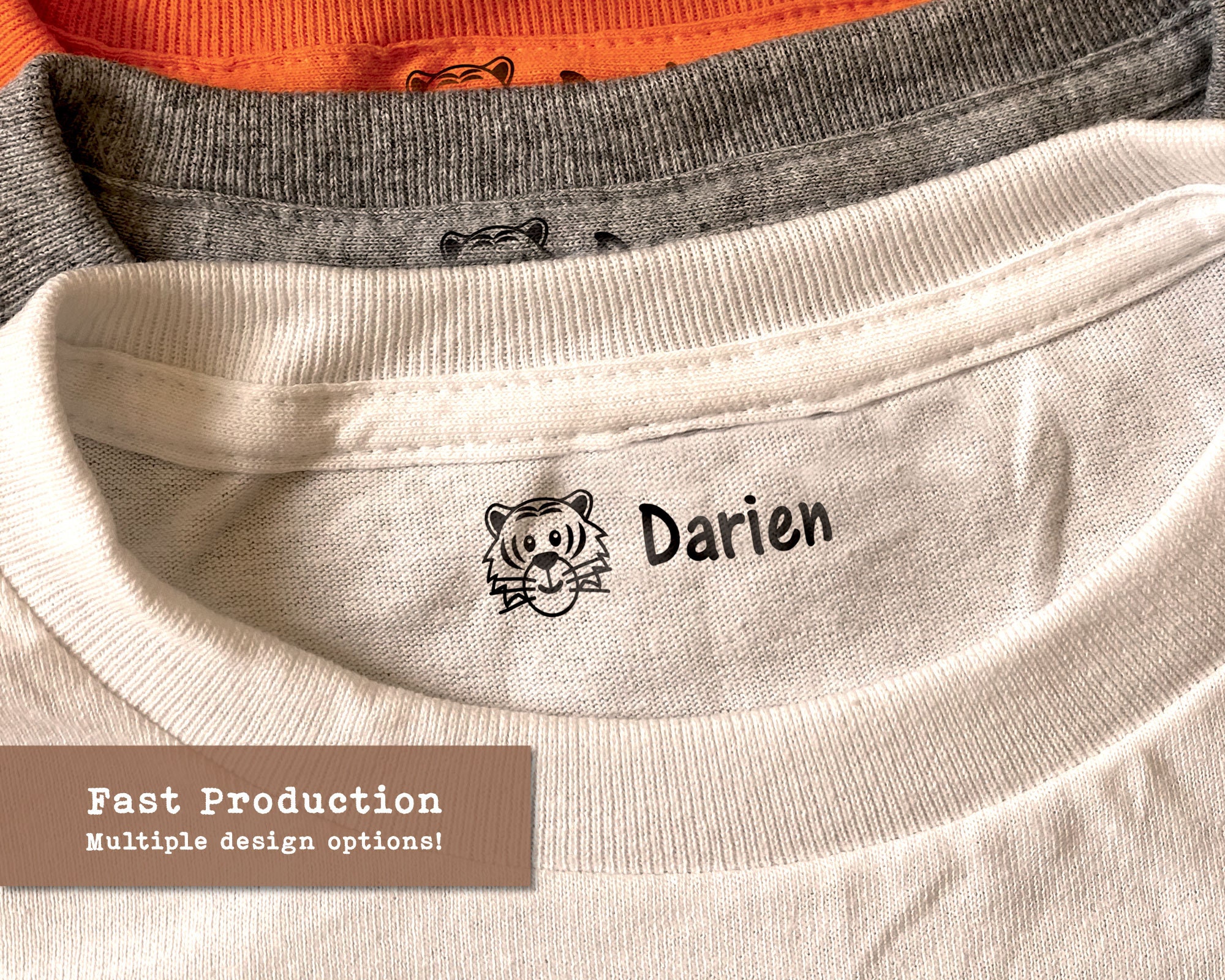 Fabric Stamp Kids Clothing Stamp Permanent Ink Stamper Name - Etsy