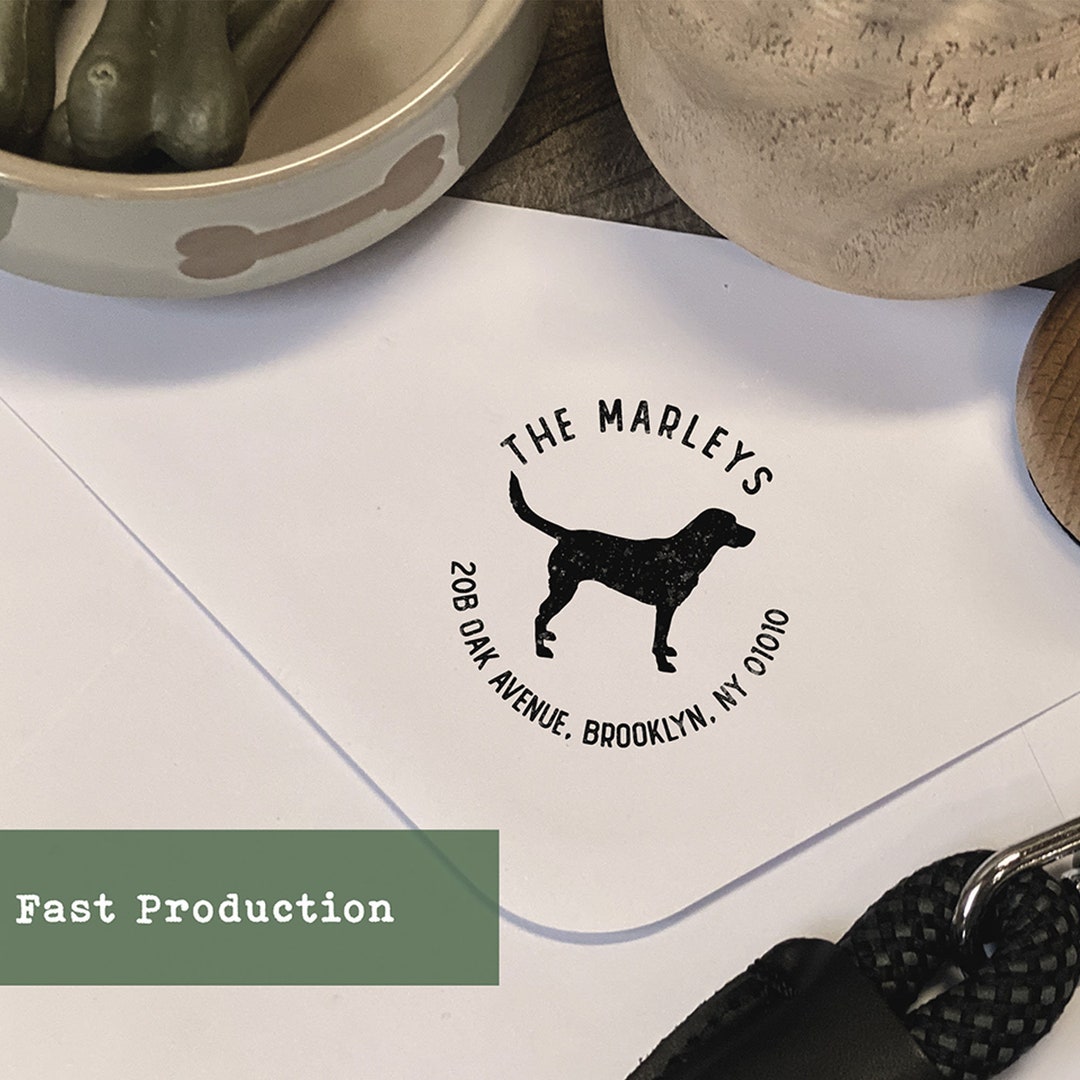 Dog Return Address Stamp, Custom Dog Stamp, Personalized Rubber Stamp ...