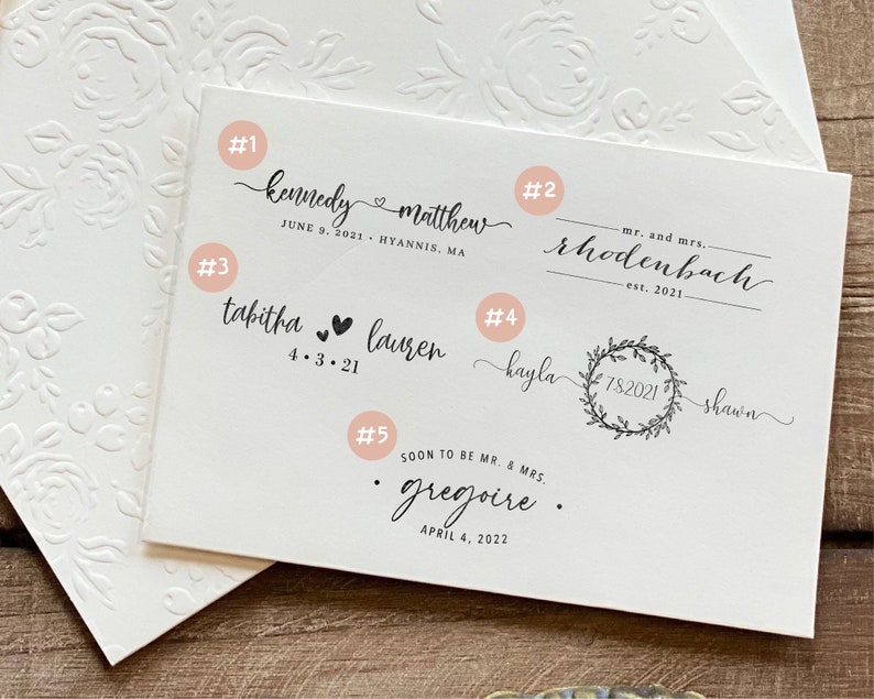 Wedding Invitation Stamp Self Inking Stamp Personalized - Etsy