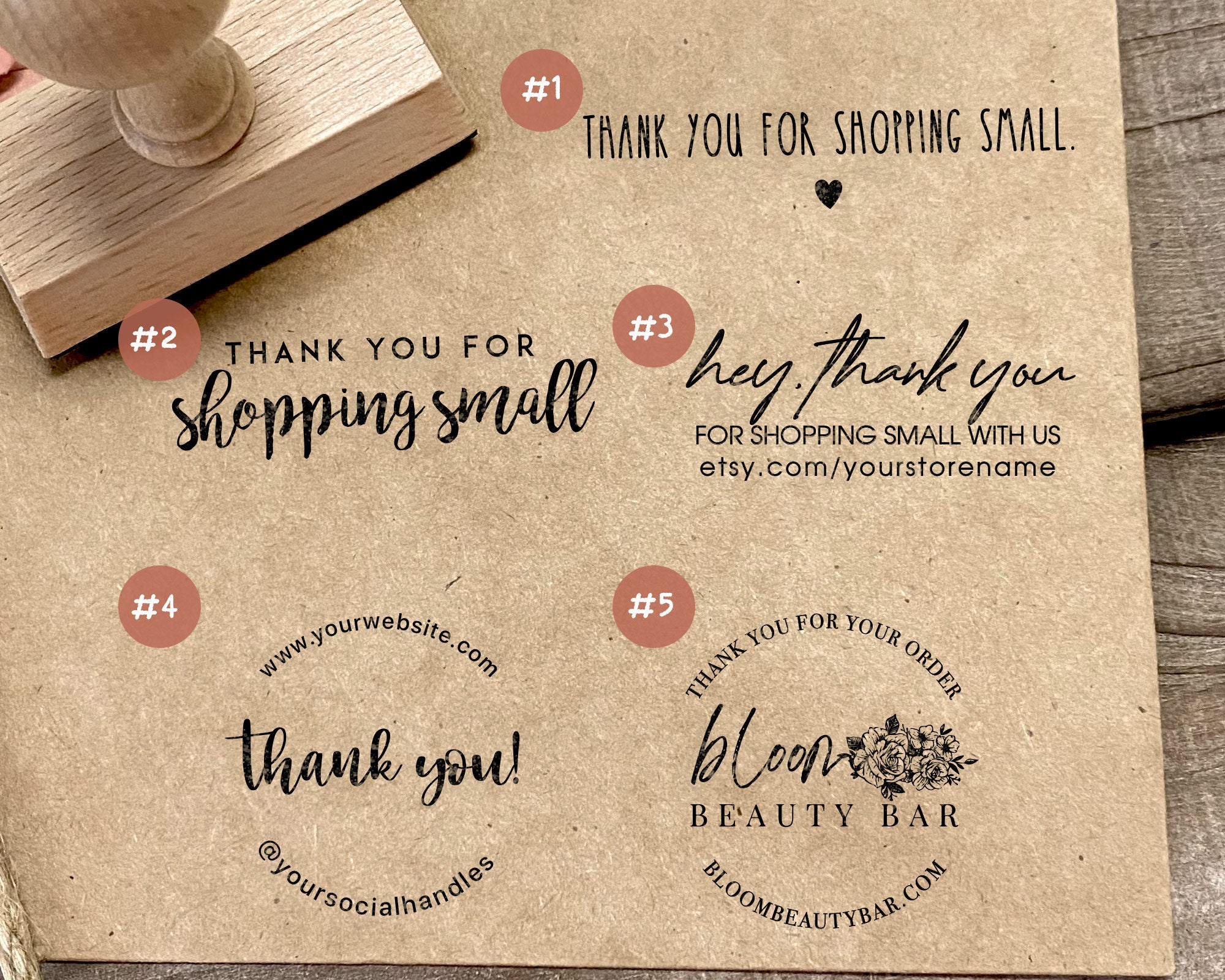 Custom Thank You Stamp Shop Small Stamp Thank You for - Etsy