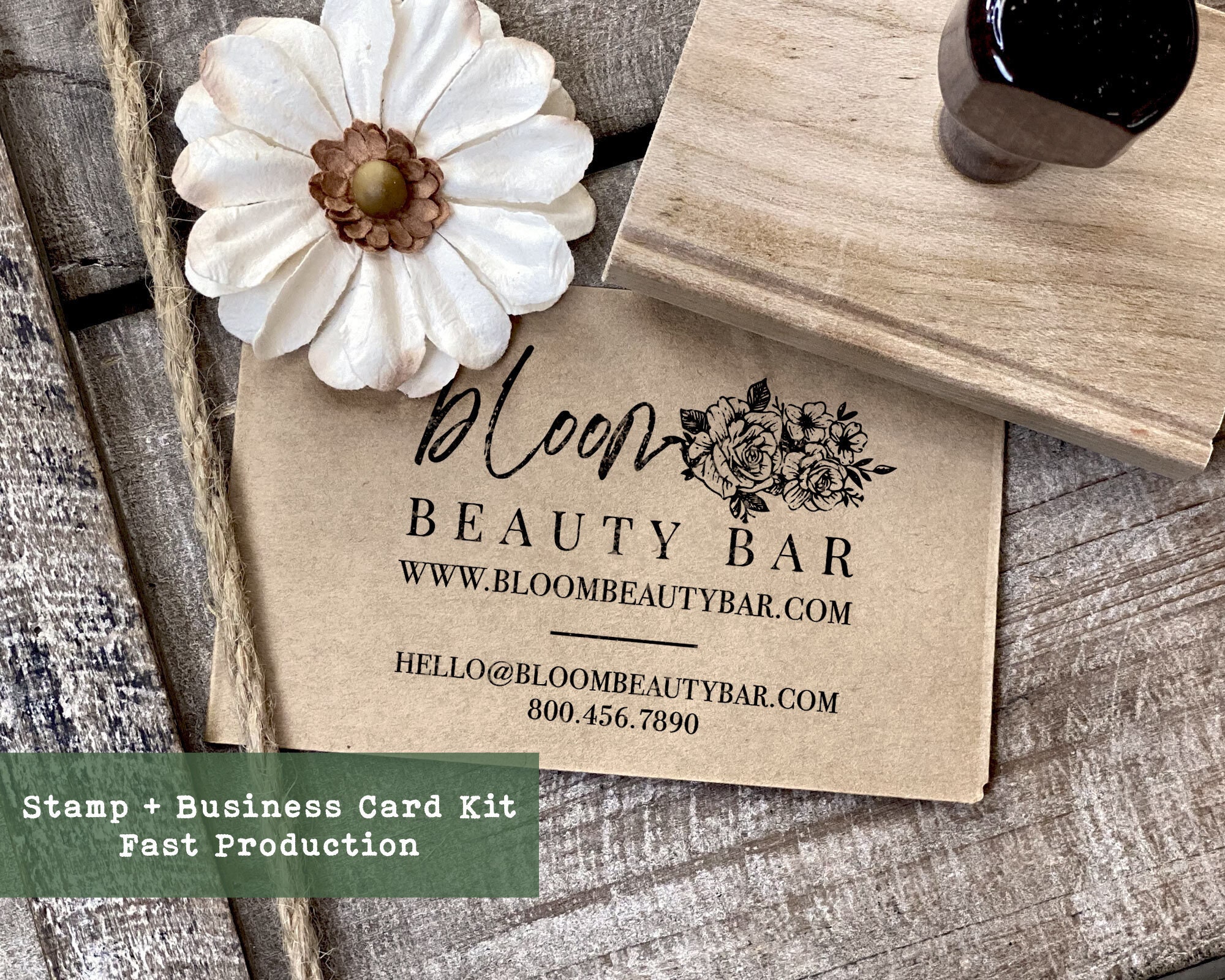 2x3 Custom Business Card Stamp Small Business Logo - Etsy