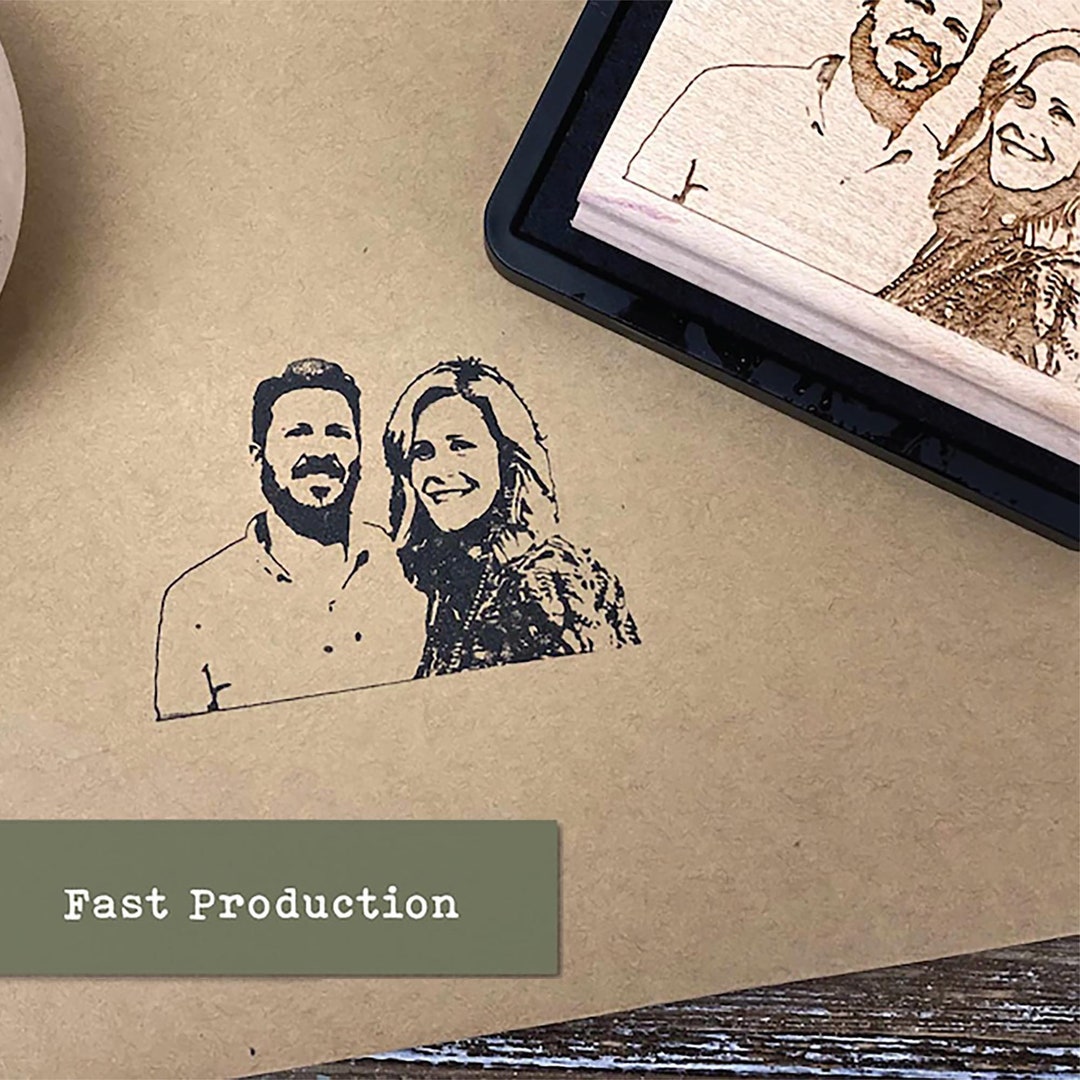 Custom Face Stamp, Personalized Portrait Stamp, Pet Rubber Stamp ...