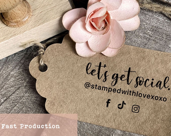 Branding Instagram Stamp - Custom Instagram Handle Stamp for Business ...