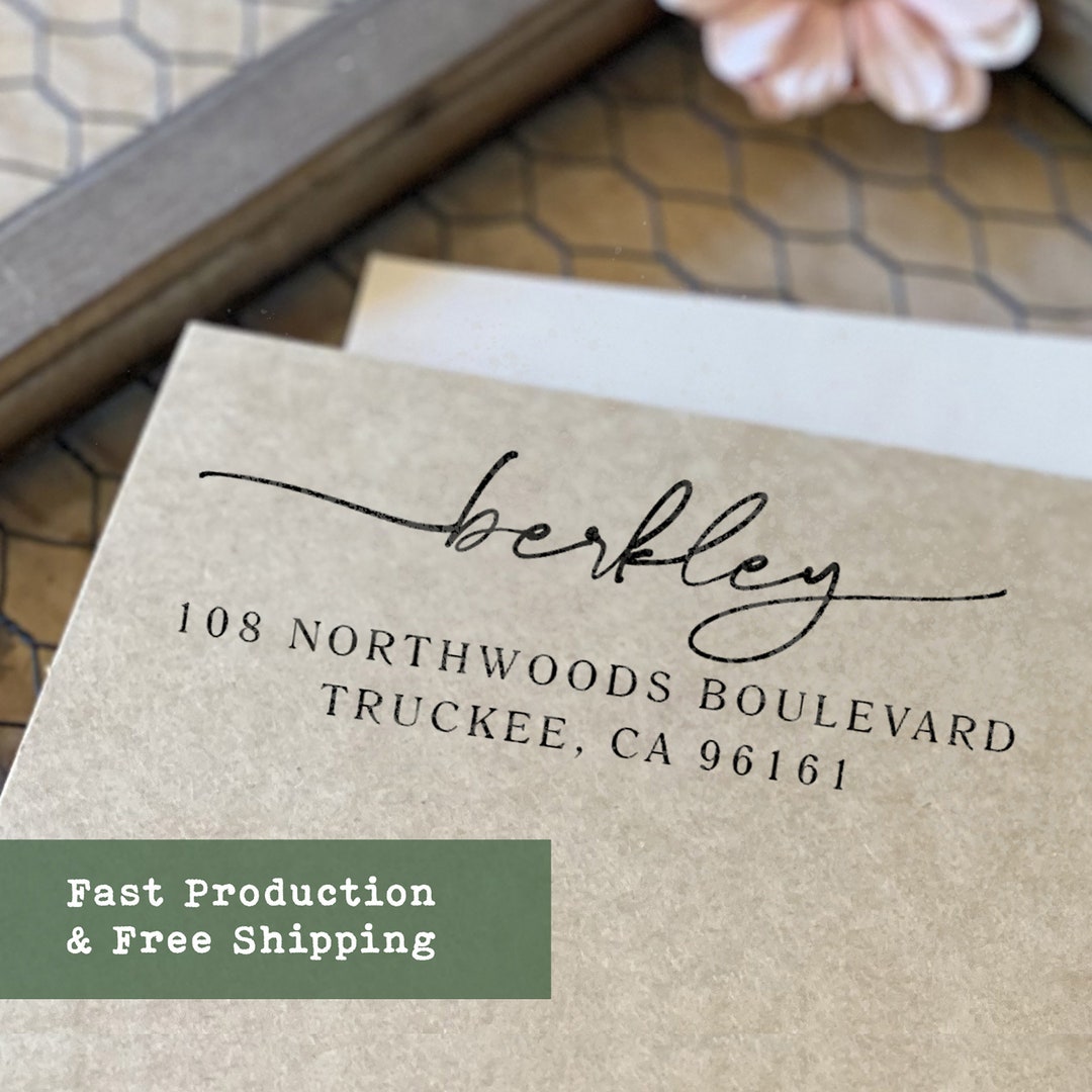 Return Address Stamp, Custom Stamp, Self-inking Stamps, Housewarming ...