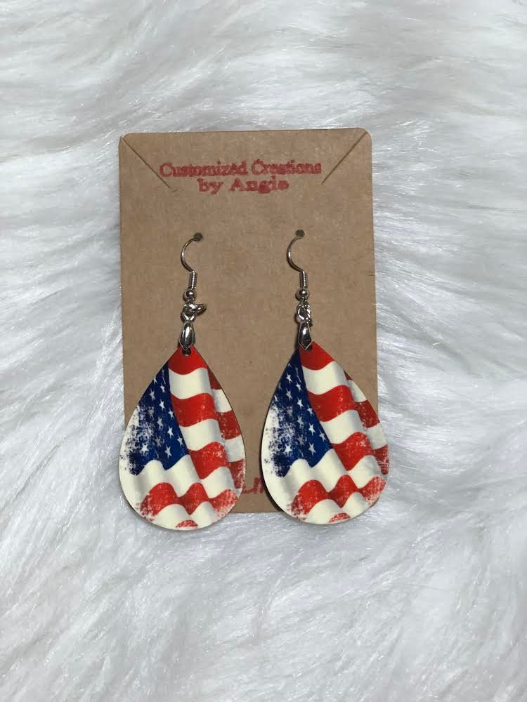 American Flag Earrings | Etsy