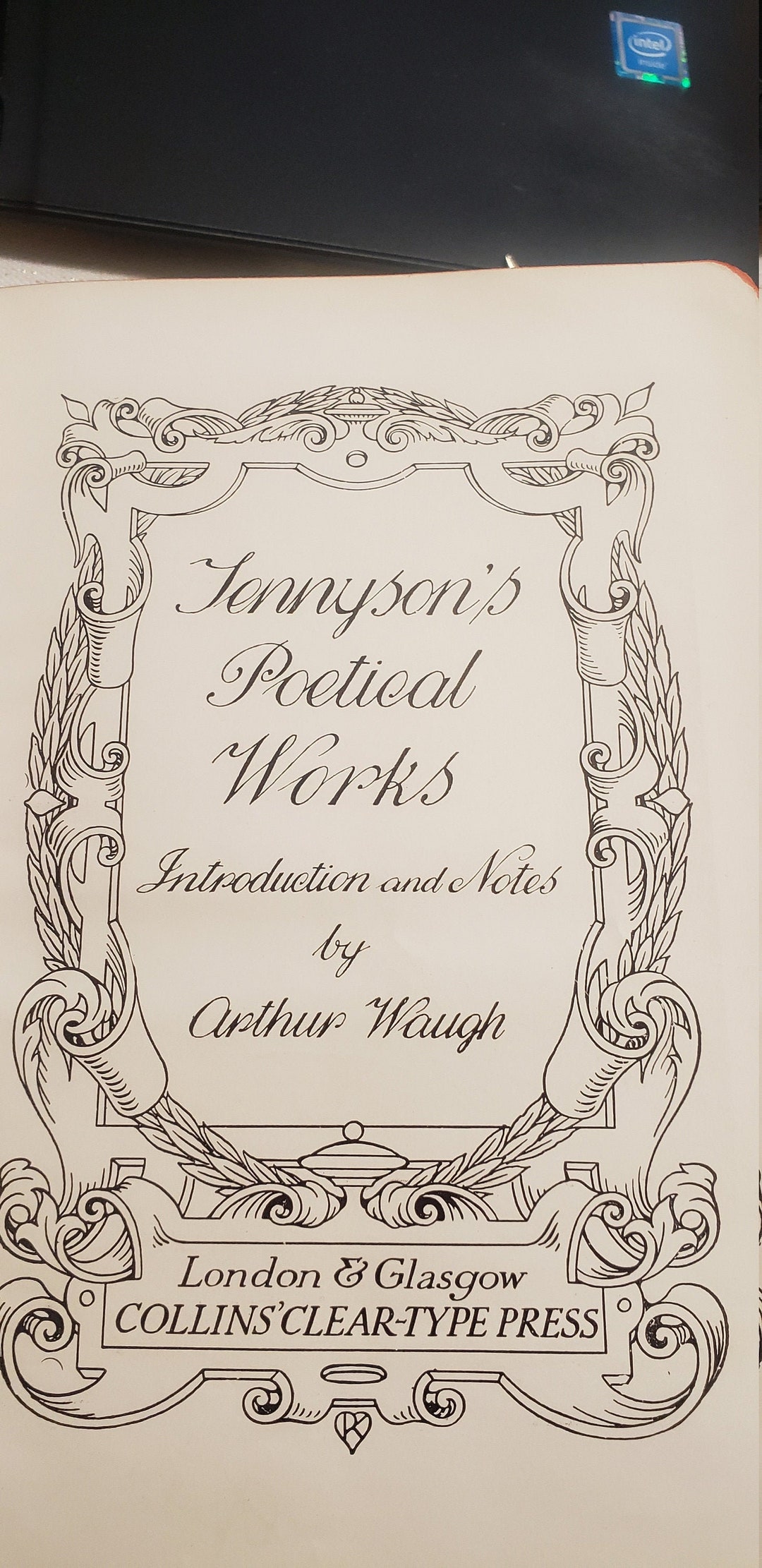 Rare, Vintage Tennyson's Poetical Works, Black Leather Binding, Gold ...