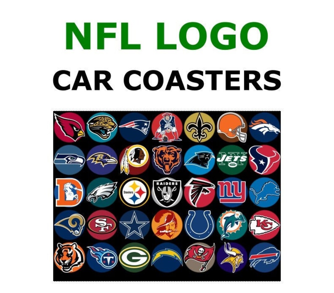 NFL Football Logo Soapstone Car Coaster /soapstone Matte Finish - Etsy