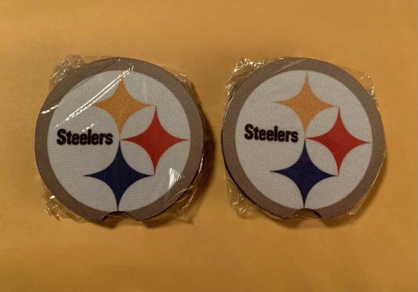 PITTSBURGH STEELERS Car Coasters Brand New Custom Made 2pk - Etsy